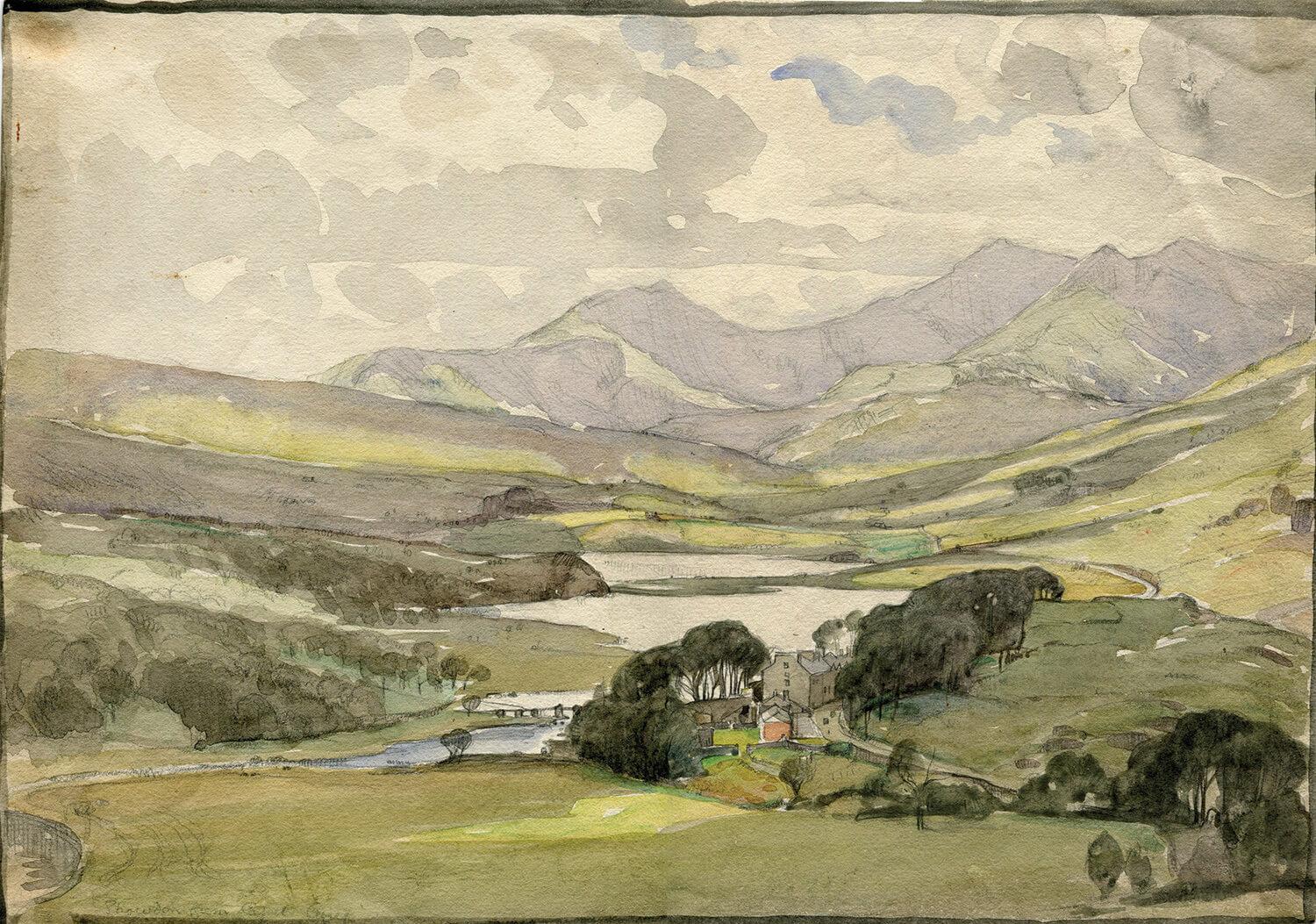 Landscape (inscribed "Snowdon from Capel Curig) - Modern British Art ...