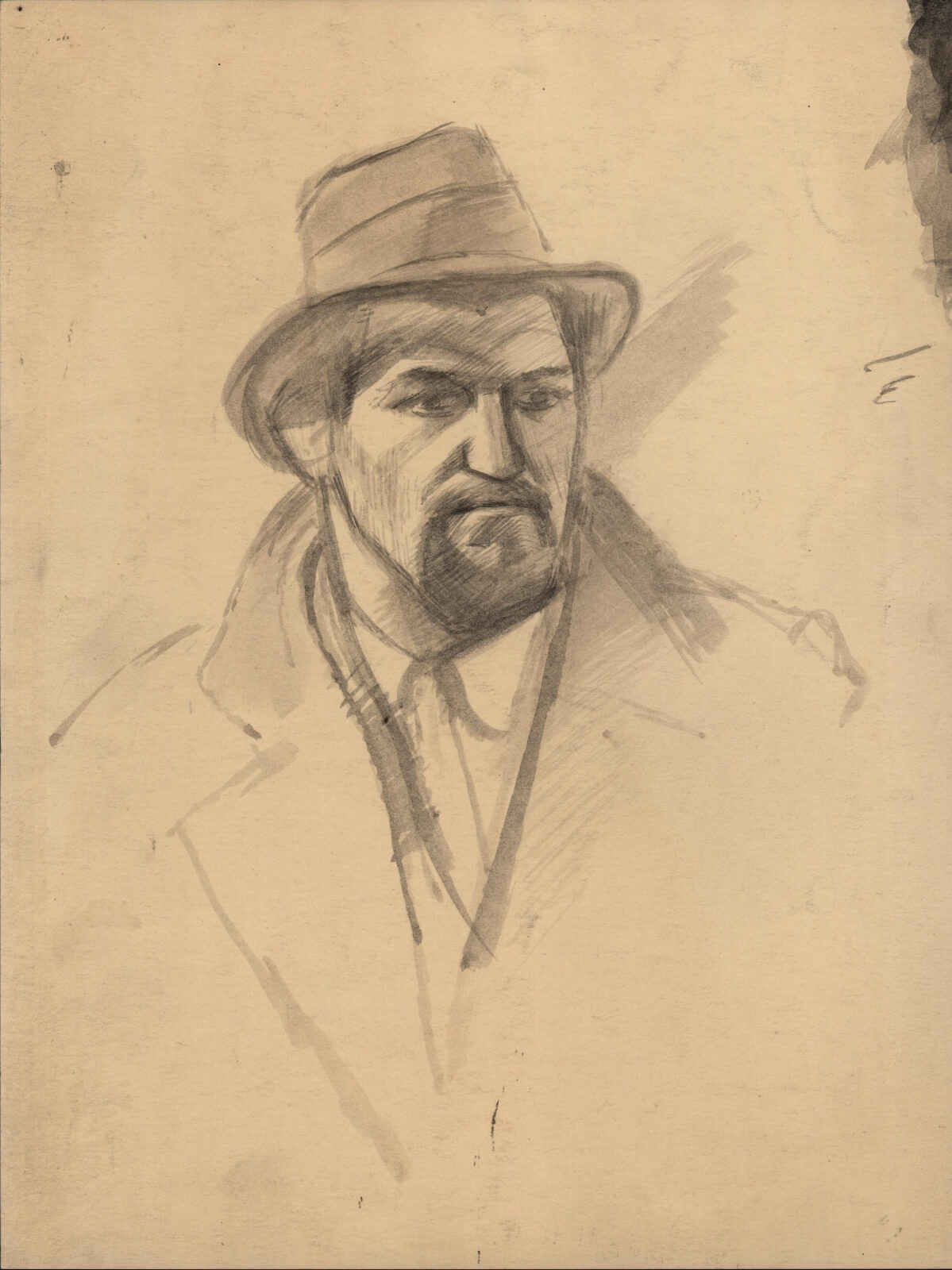 Early self portrait, circa 1925 - Modern British Art Gallery