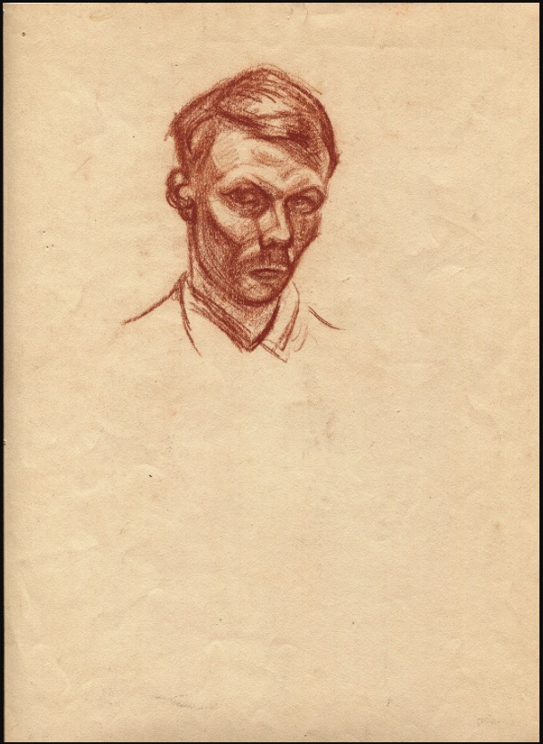 Early self portrait, circa 1925 - Modern British Art Gallery