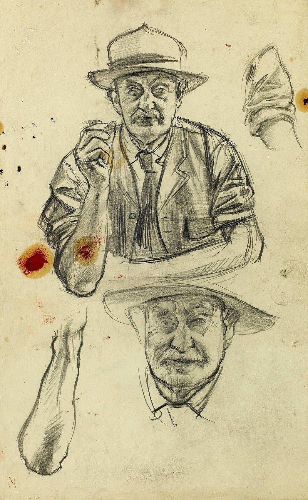 Studies of Mr Turner, for the mural at Turner's Hardware shop in ...