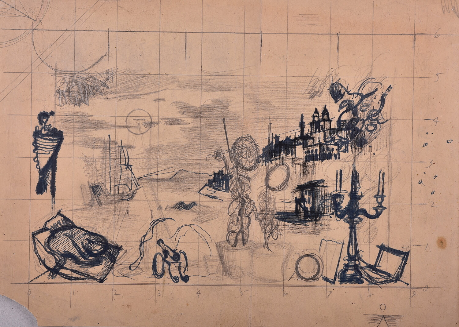 Study for mural for the canteen of John D. Francis Ltd, Fazakerley ...