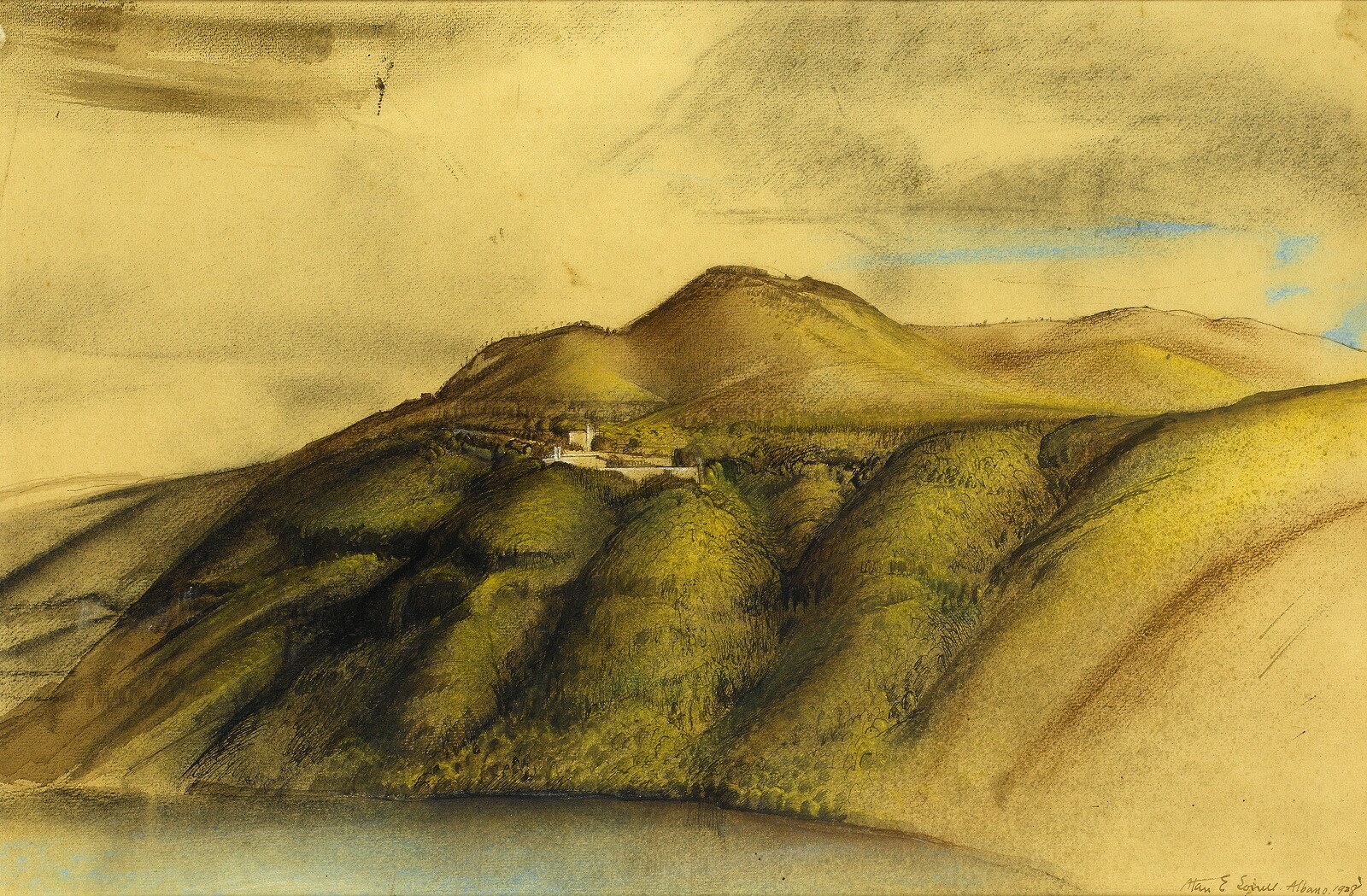 The Lake of Albano and Monte Cavo, 1928 - Modern British Art Gallery