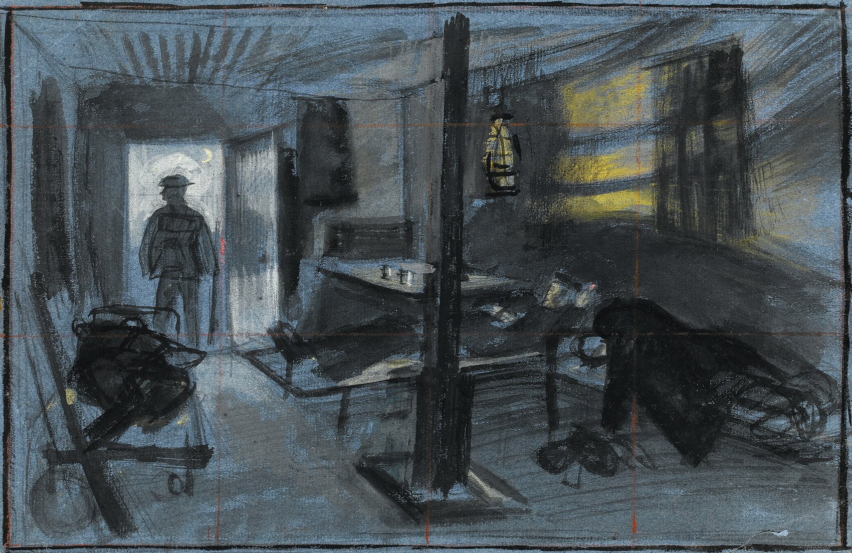 WW2, Interior of an RAF dormitory - Modern British Art Gallery
