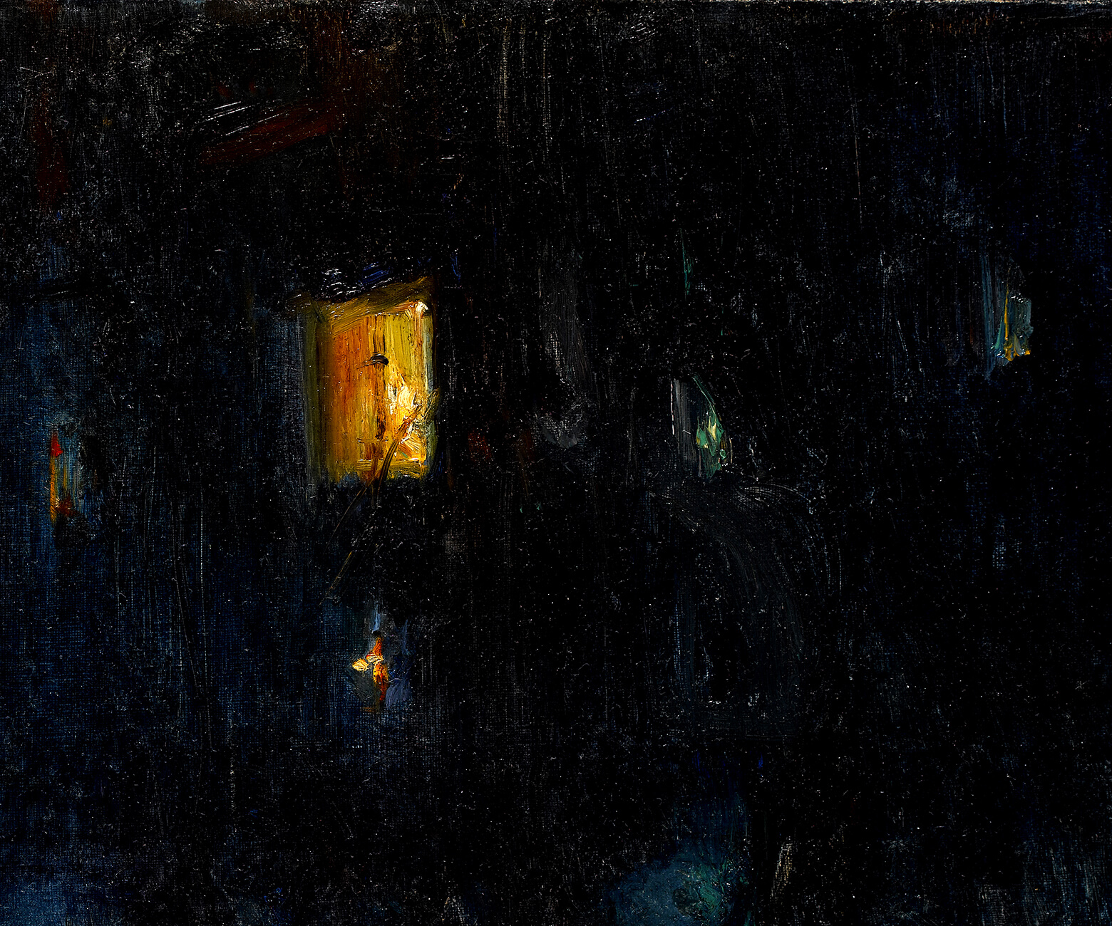Night view, woman at a window, circa 1890 - Modern British Art Gallery