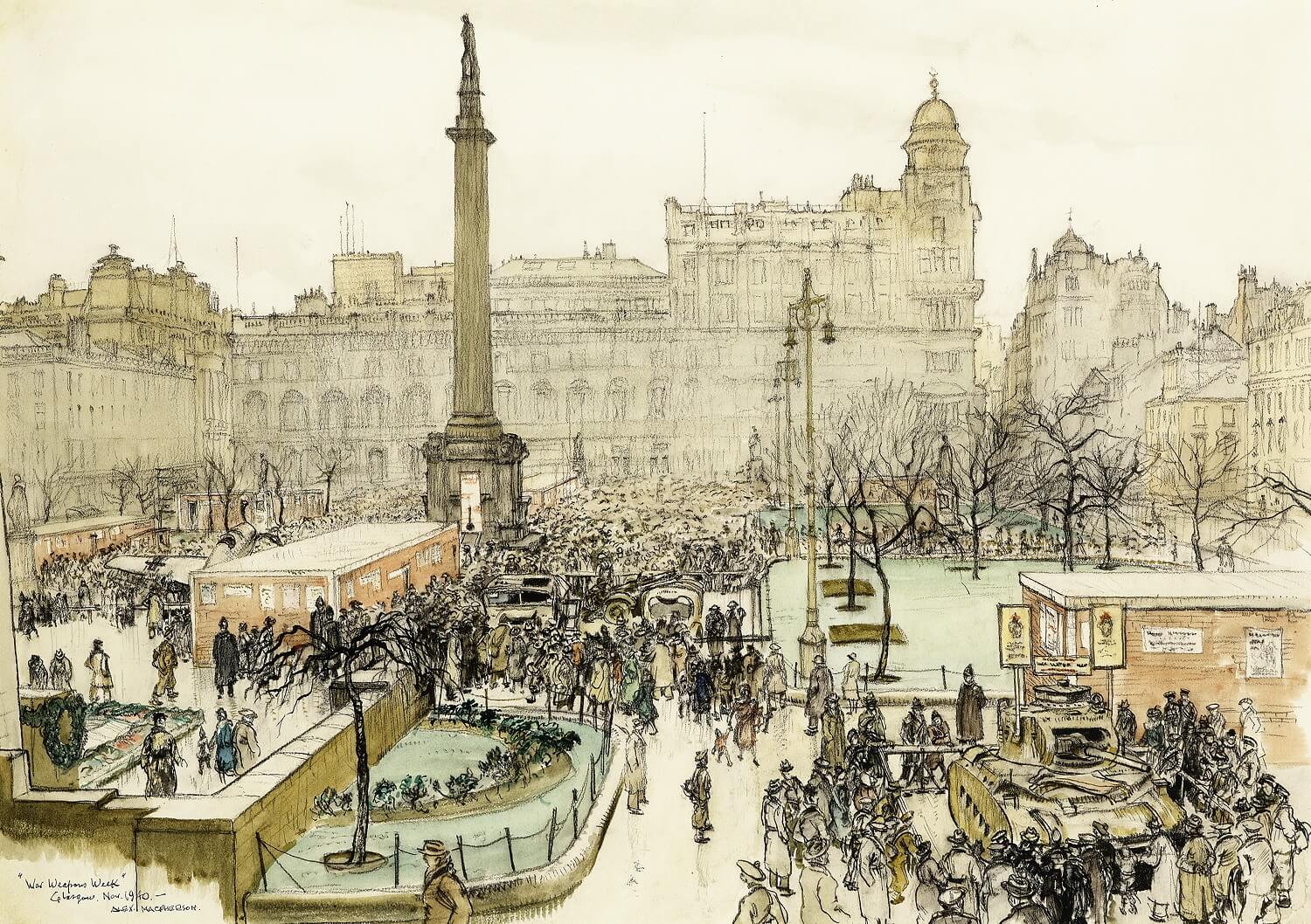 War Weapons Week, (George Square), Glasgow, Nov. 1940 - Modern British ...