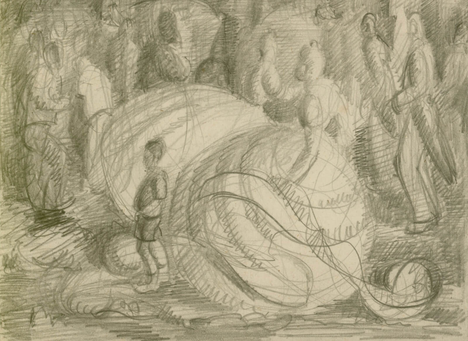 Composition with figures and spheres - Modern British Art Gallery