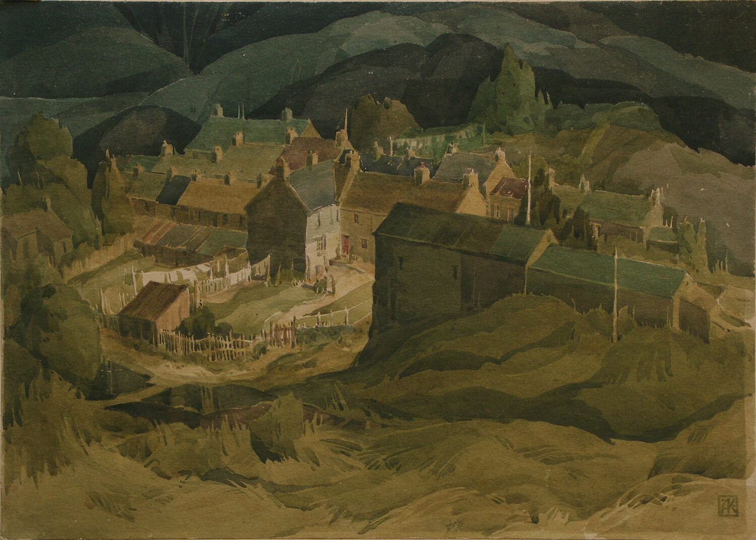 Nocturn - looking towards the Snowden range - Modern British Art Gallery