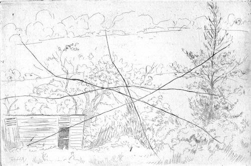 A view from the Provencal studio of Richard Fleming, circa 1910 ...