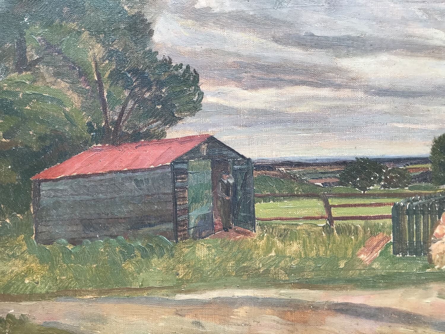 The farmer and his wife, at the roadside, mid 1920's - Modern British ...