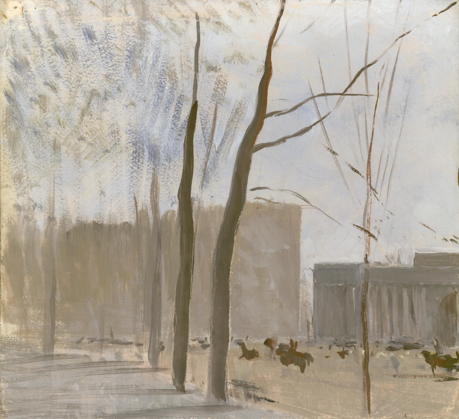 Study of Apsley gate from Hyde Park London - Modern British Art Gallery