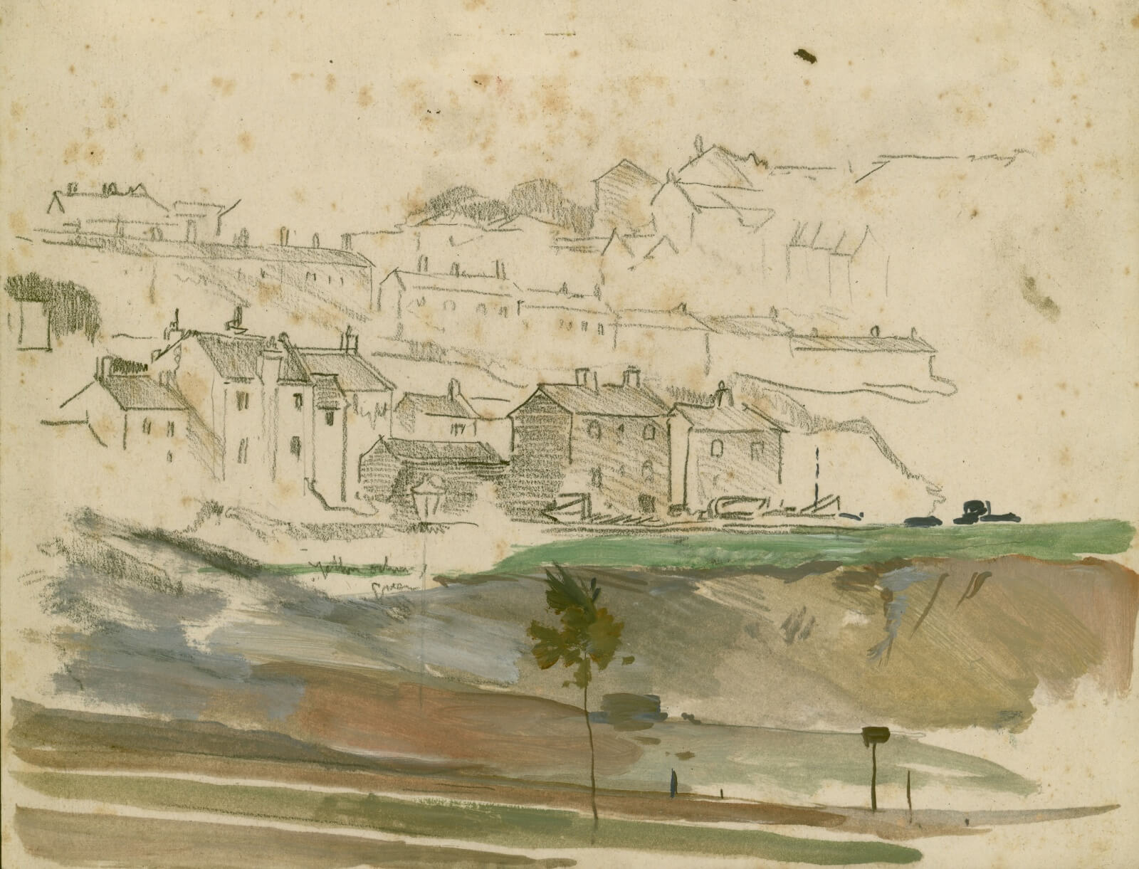 Townscape with terraced housing - Modern British Art Gallery