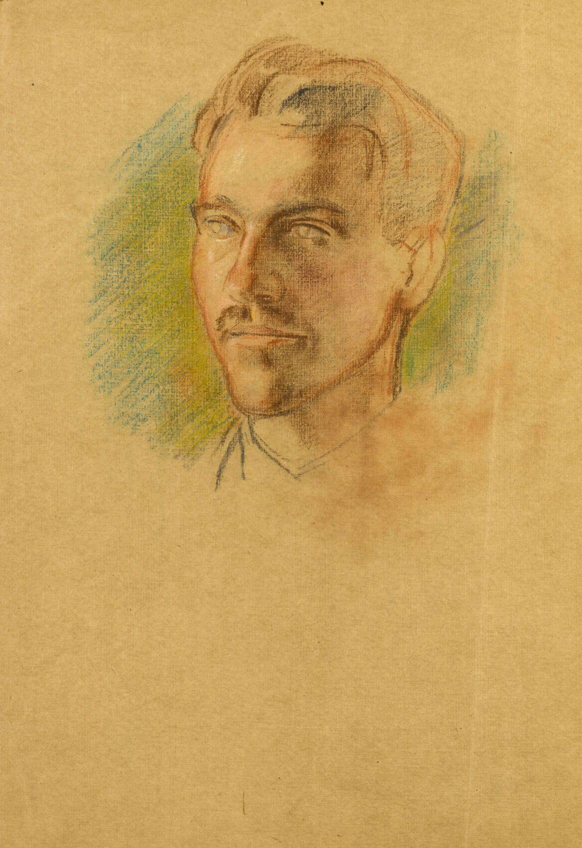 Portrait of a young man, three quarter view, head, circa 1930 - Modern ...