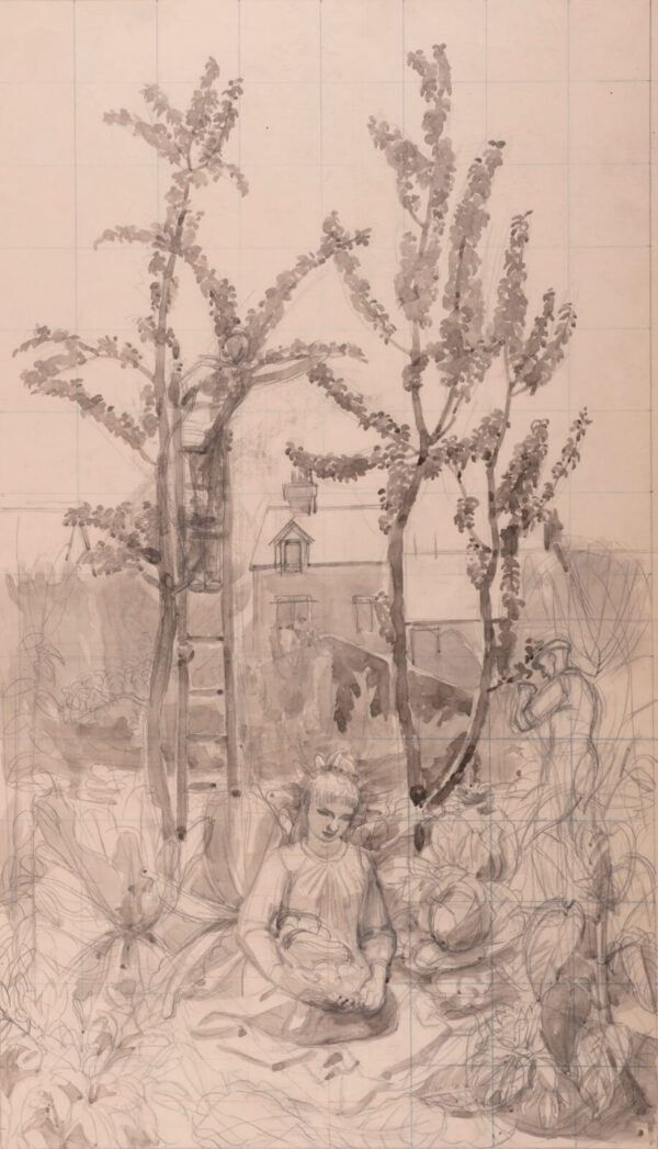 Study of Anemones in a decorated vase - Modern British Art Gallery