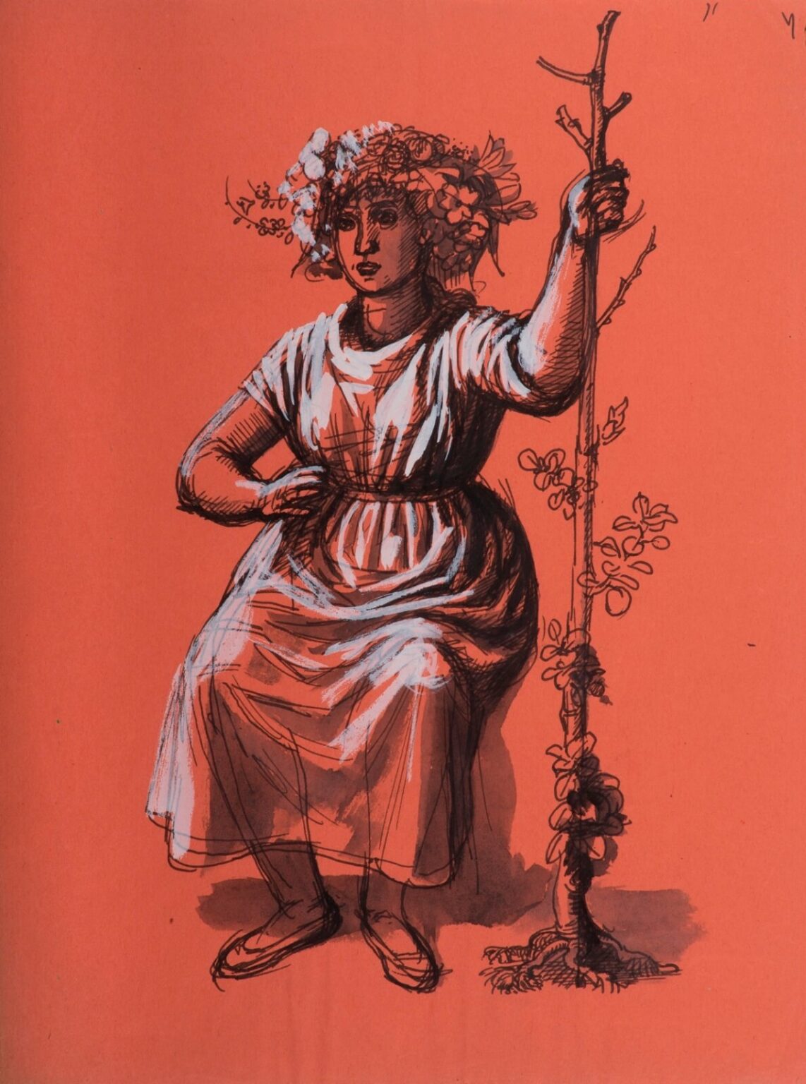 Study of Anemones in a decorated vase - Modern British Art Gallery