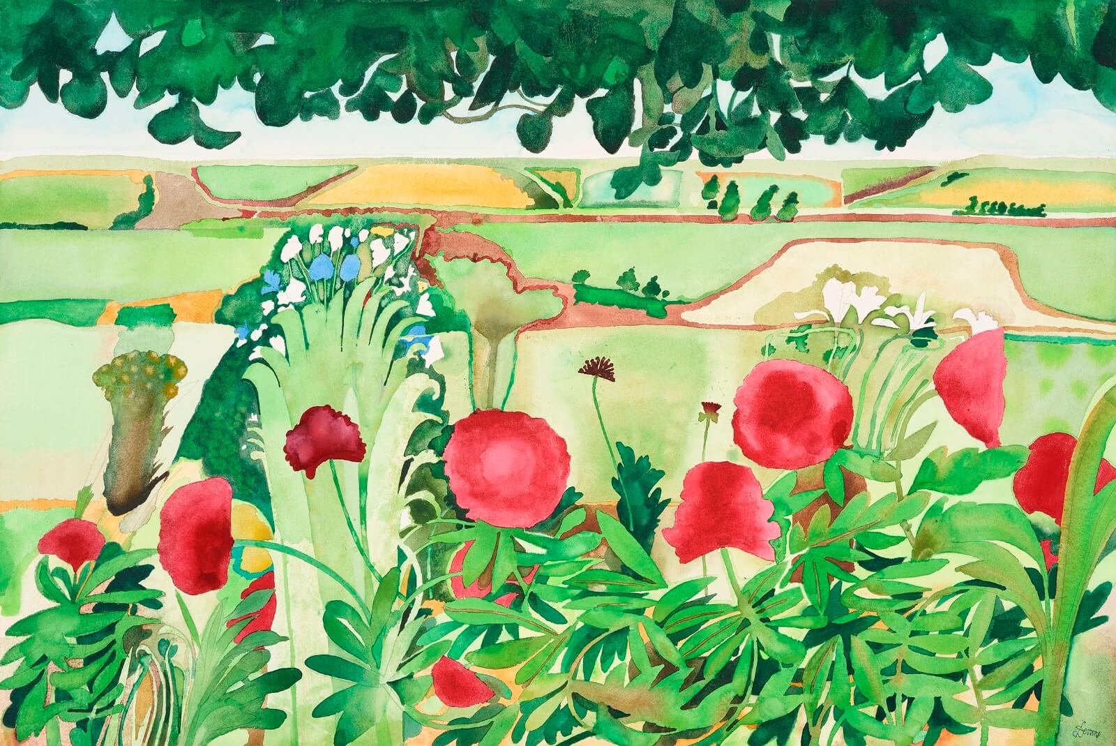 Poppy landscape - Modern British Art Gallery