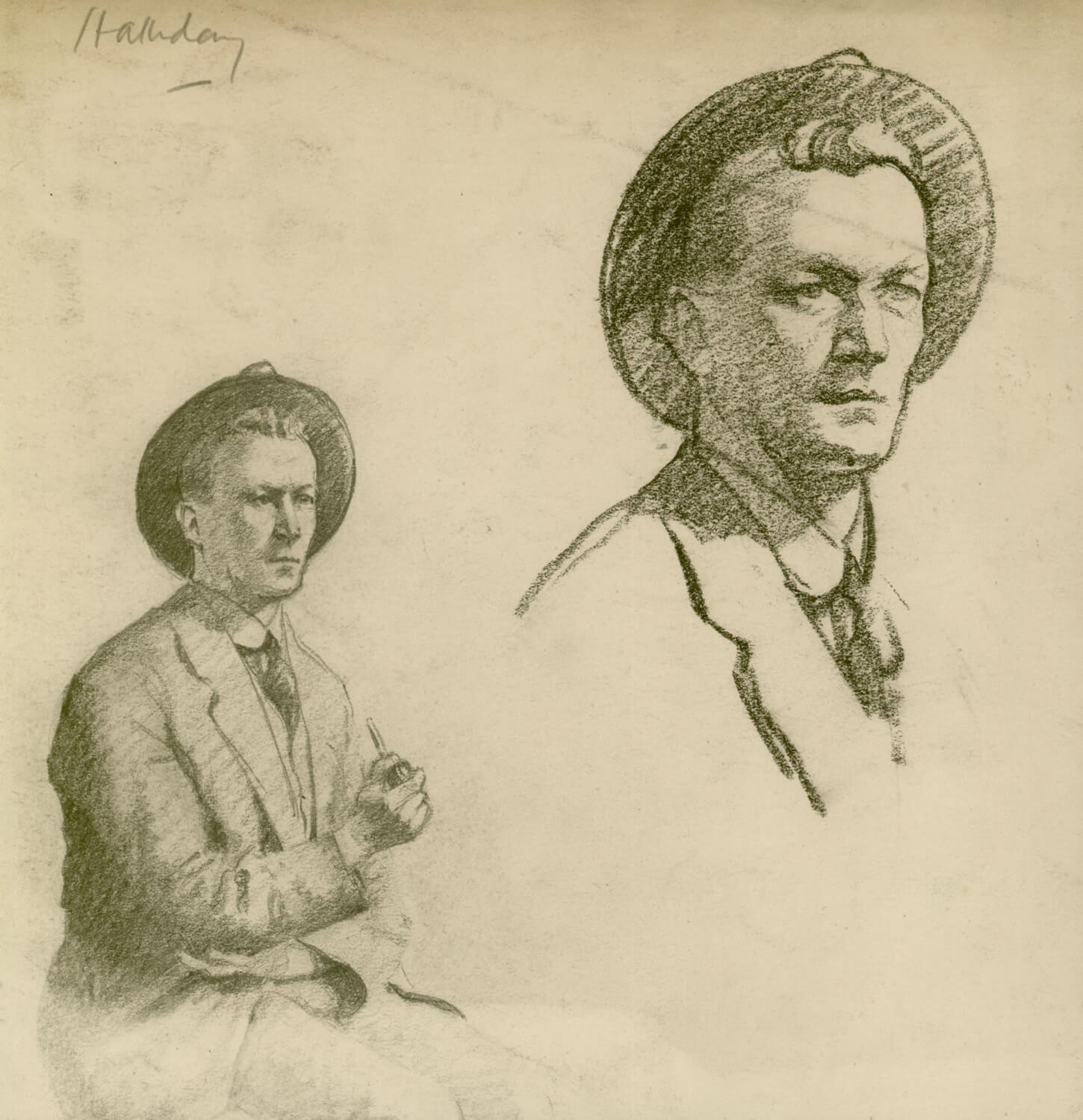 Portrait of a man, probably Edward Lyon, circa 1925 - Modern British ...