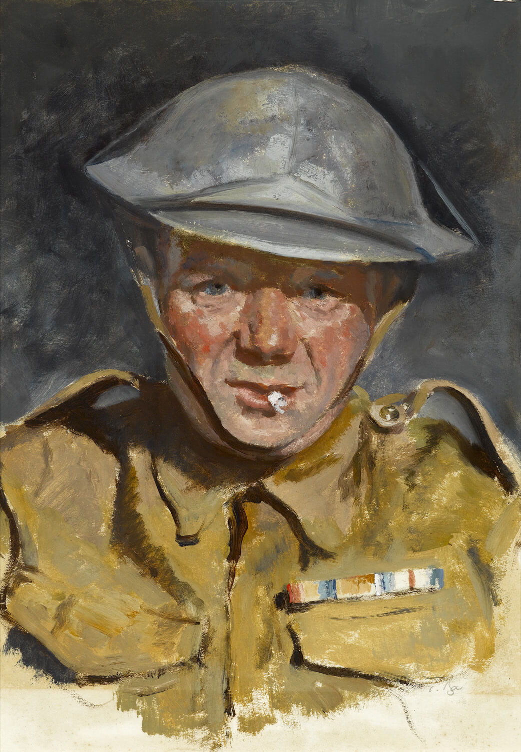 Soldier with WWI decorations, late 1930's - Modern British Art Gallery
