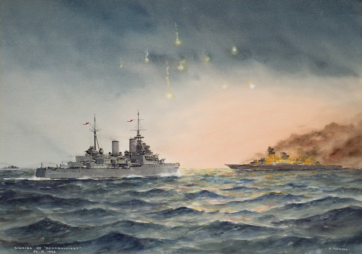 Sinking of "Scharnhorst" 26.12.1943 - Modern British Art Gallery