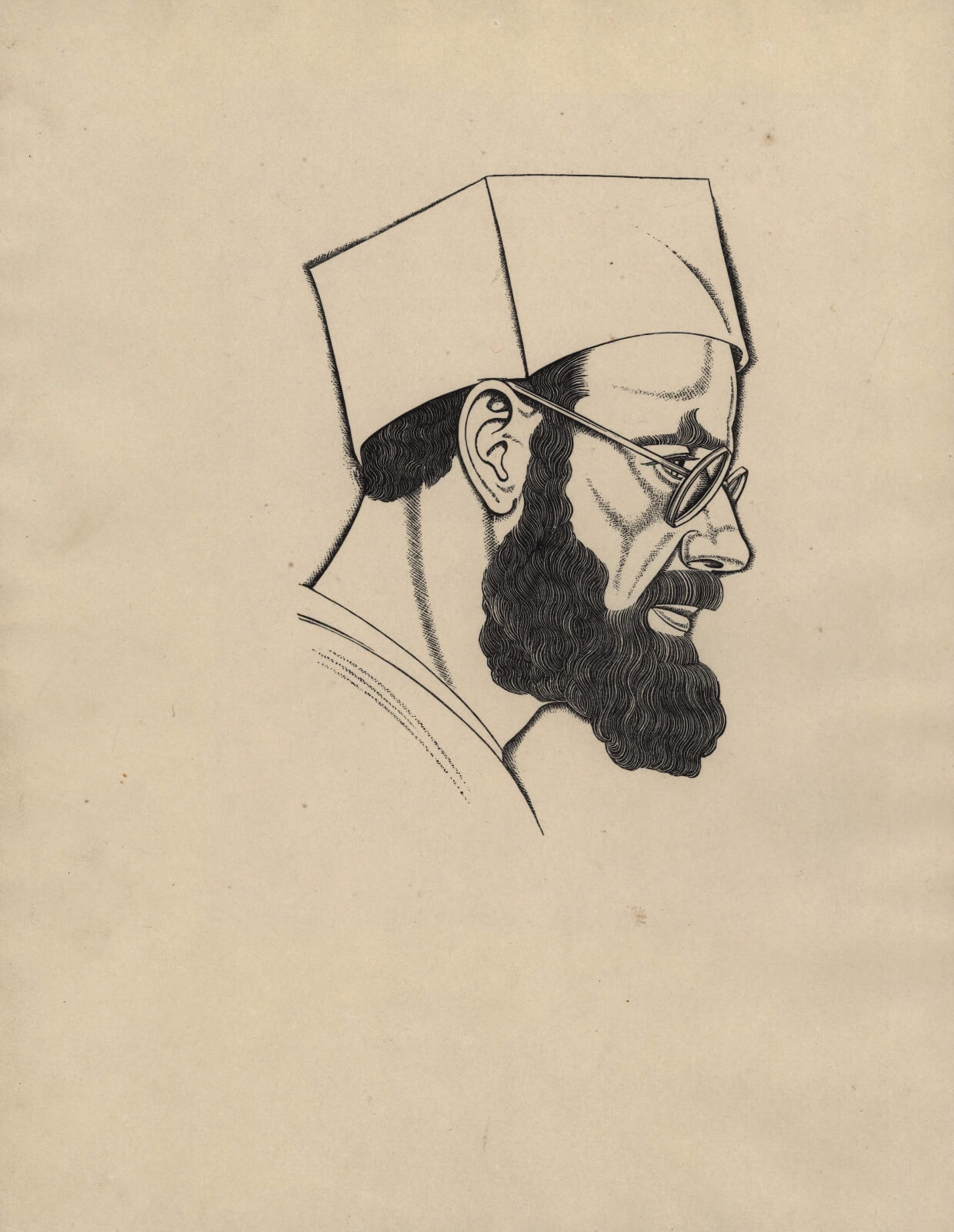 Self Portrait, wood engraving (Physick 497), 1927 - Modern British Art Gallery
