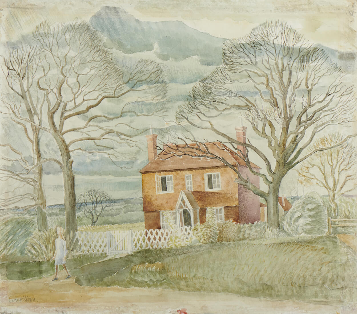 Cottage in Sussex, c1928 - Modern British Art Gallery