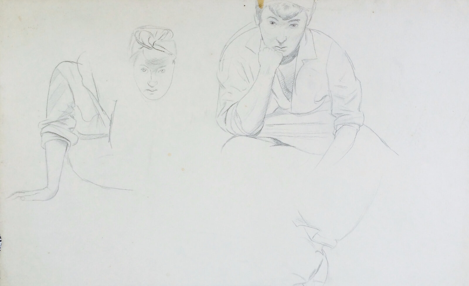 Sketches of Women's Auxiliary Air Force personnel made at RAF South ...