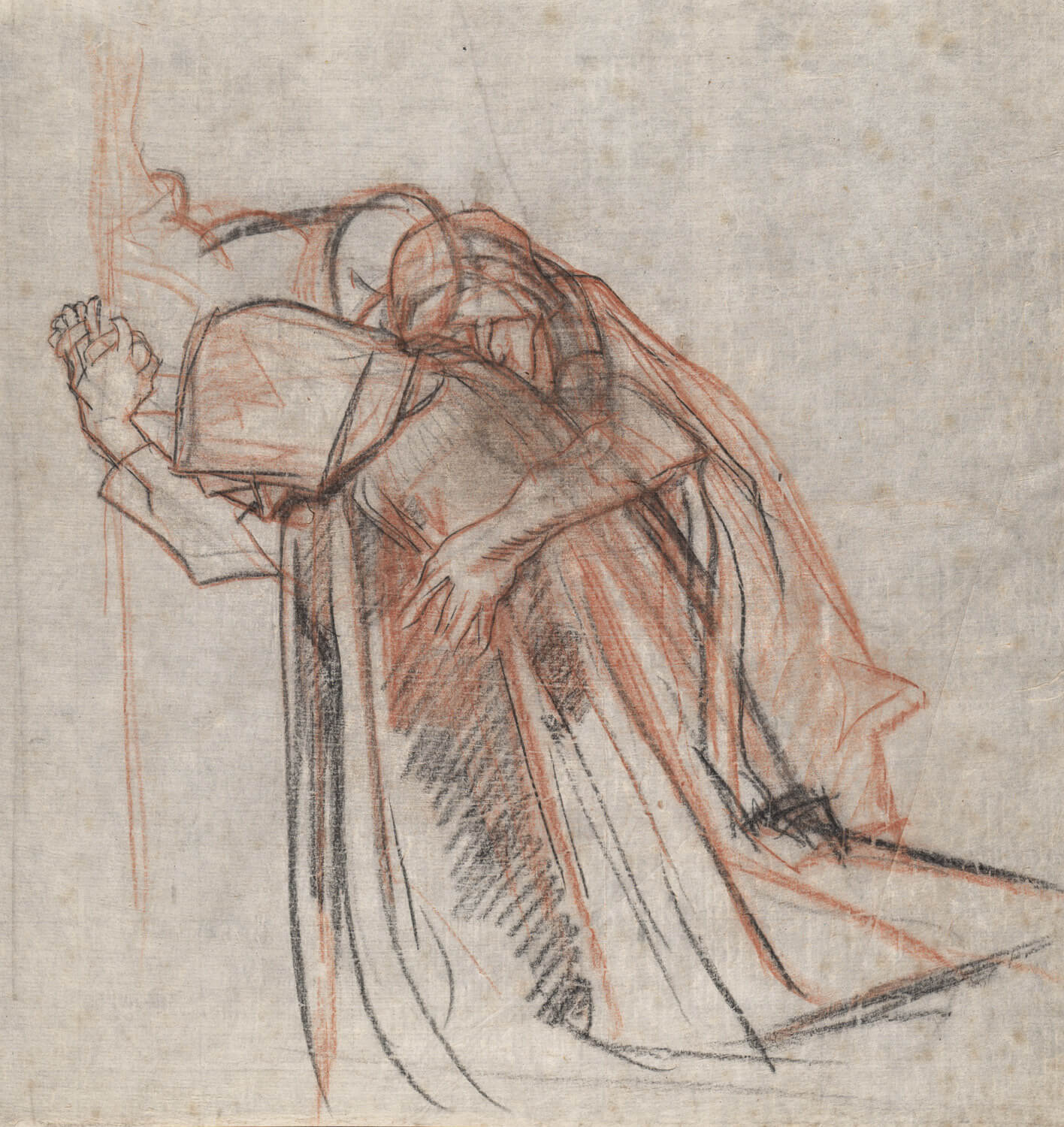 Figure Studies, study for the Ninth Station; Jesus falls for the third ...