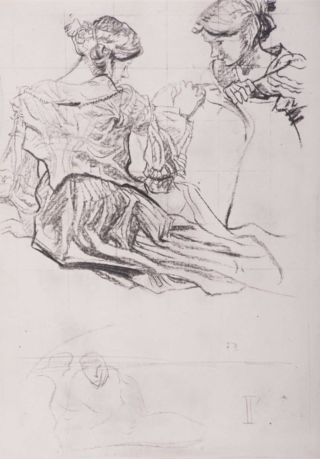 Study of Women (study for O1586) , 1890-1896, - Modern British Art Gallery
