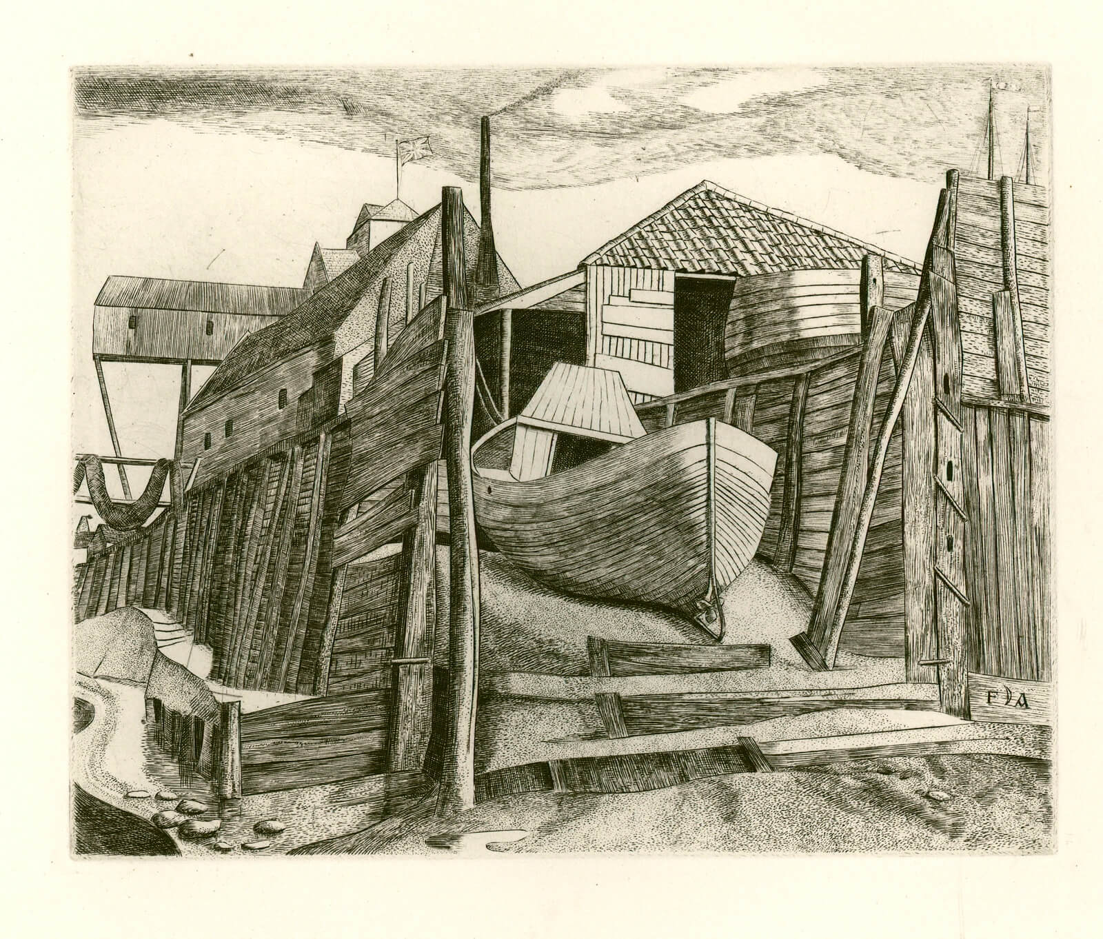 Boat Yard, circa 1930 - Modern British Art Gallery
