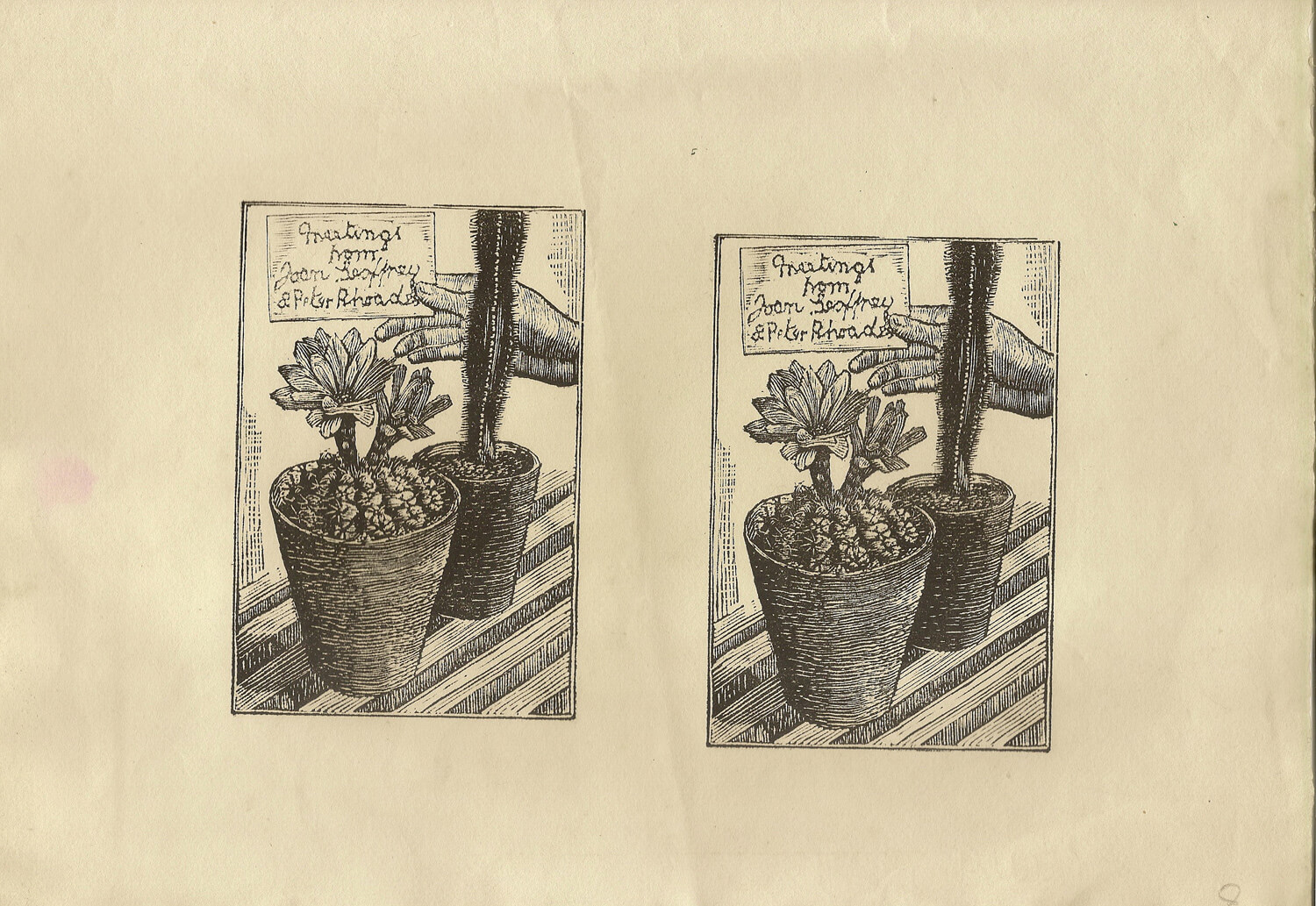 Greetings from Joan, Geoffrey & Peter Rhoades - Modern British Art Gallery