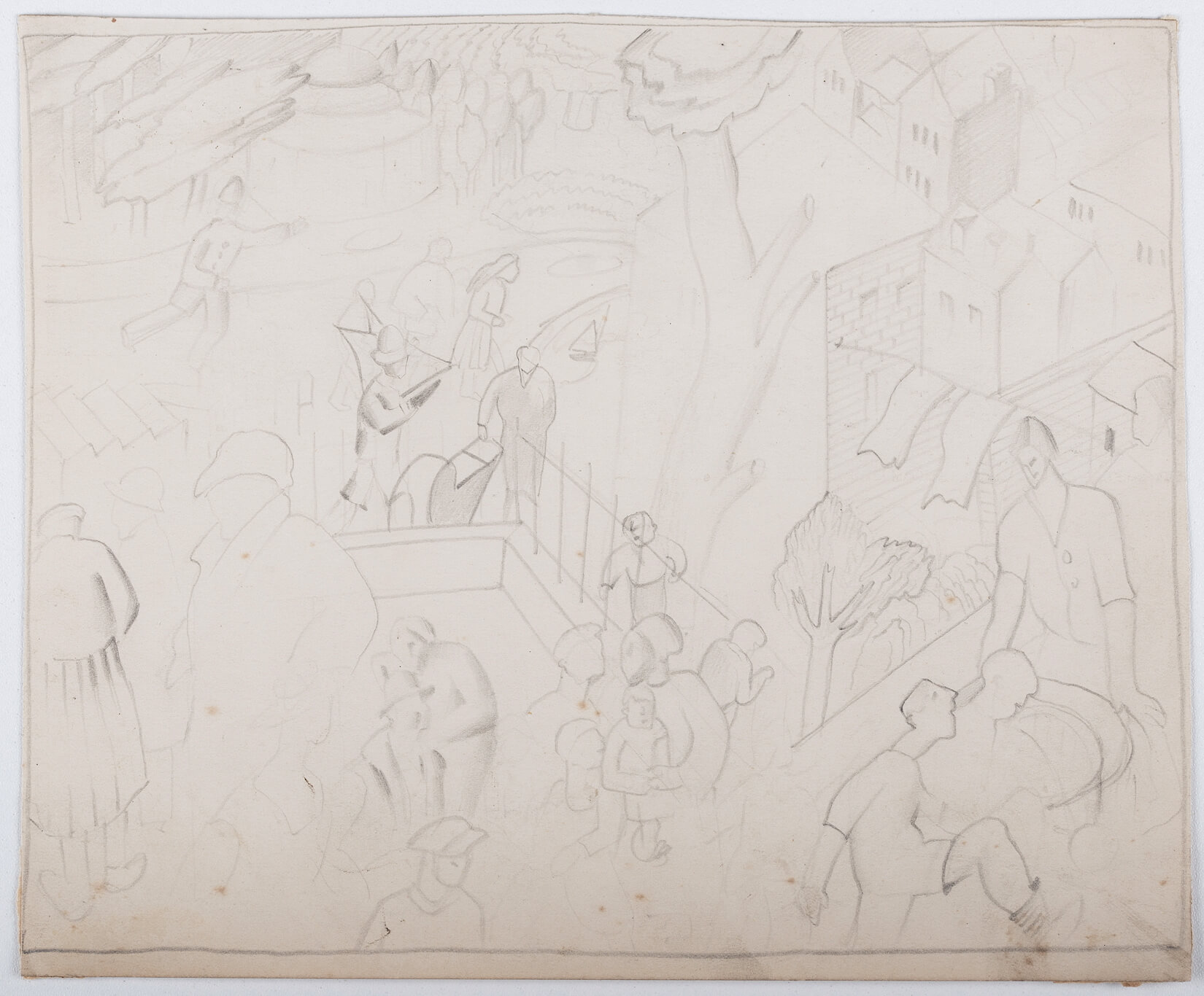 Figure composition with hikers - Modern British Art Gallery