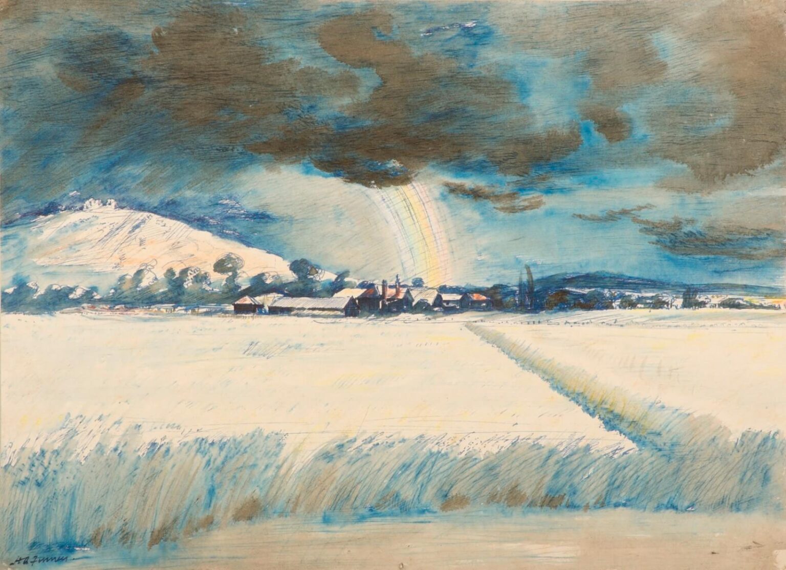 Landscape with Rainbow - Modern British Art Gallery