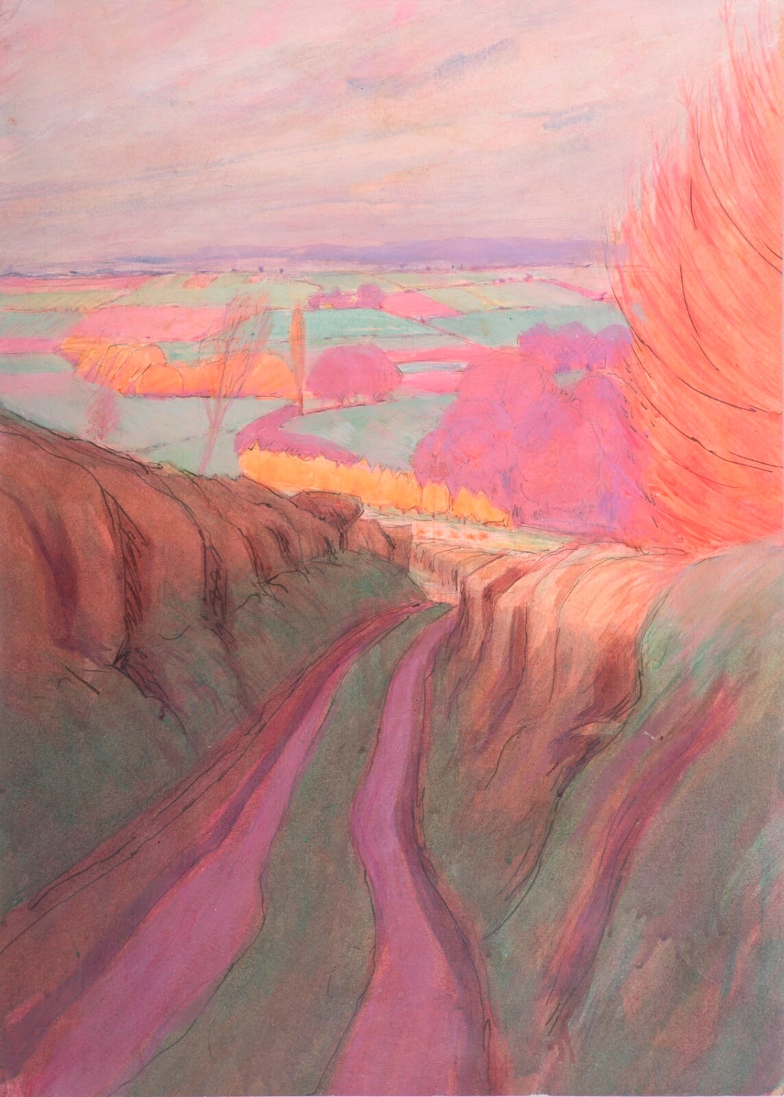 Outremer Landscape Somerset - Modern British Art Gallery