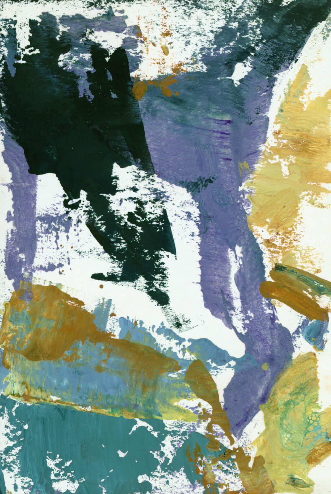 Abstract in blue, mauve, brown and yellow, mid 1940's - Modern British ...