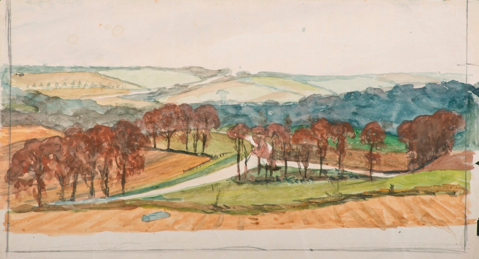 Elm trees near Kingston, 1929 - Modern British Art Gallery