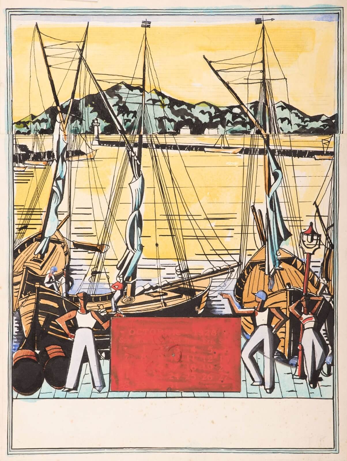 Calendar Design. October, 1928 - Modern British Art Gallery