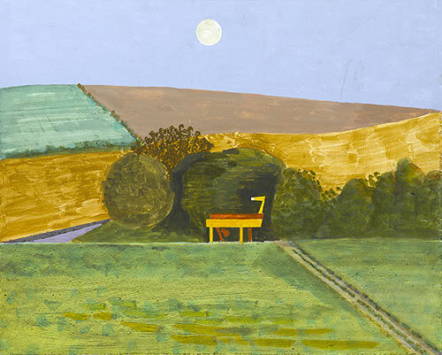 Landscape with threshiing machine - Modern British Art Gallery