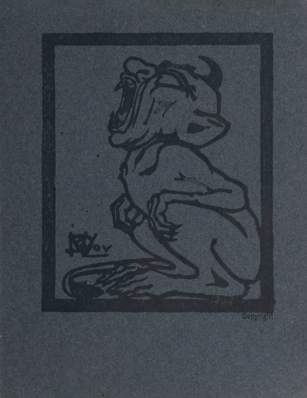 A Yawning Demon, (without colour) from Devils in Diverse Shapes, circa ...