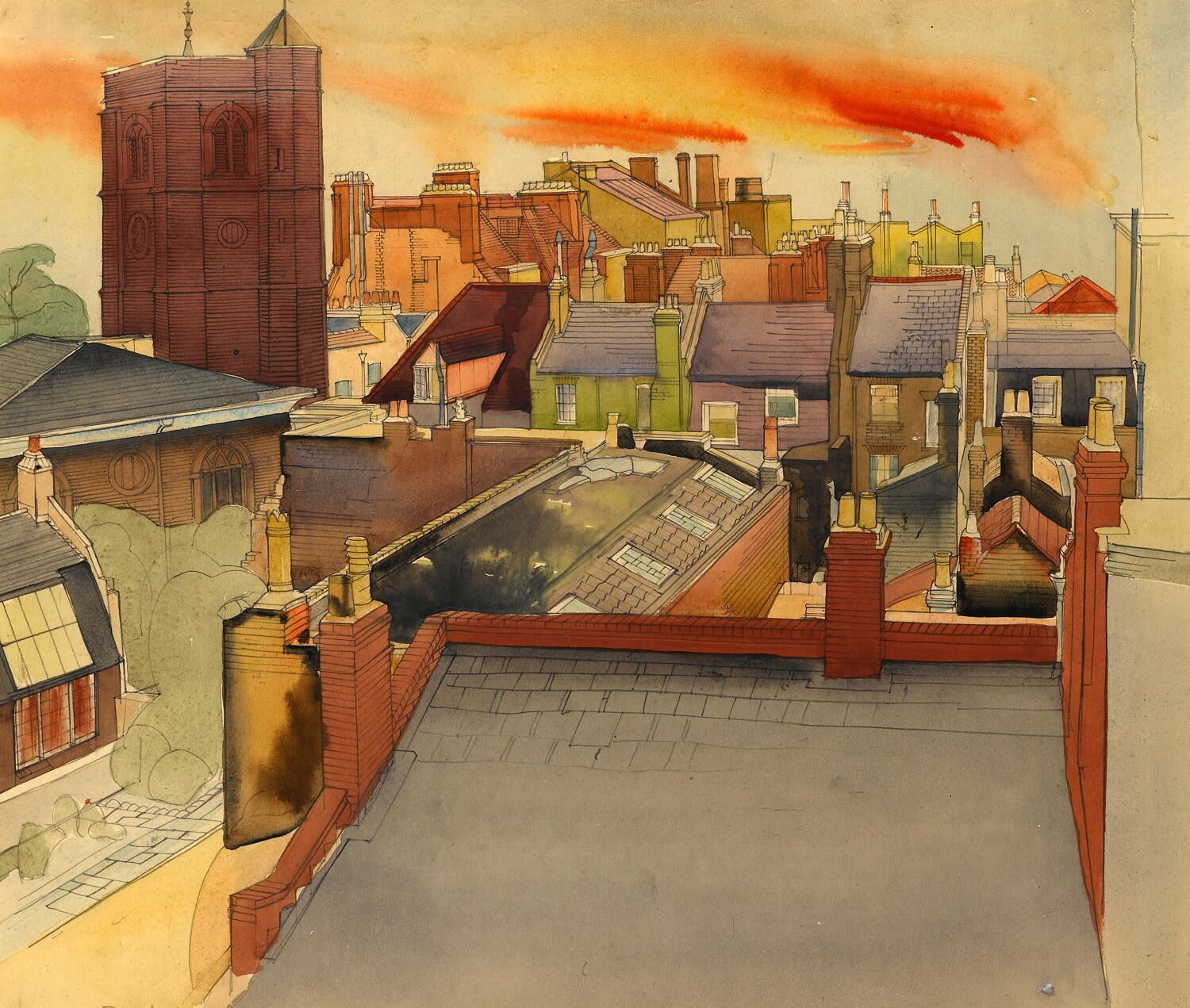 Chelsea Old Church from the north-east, circa 1935 - Modern British Art ...