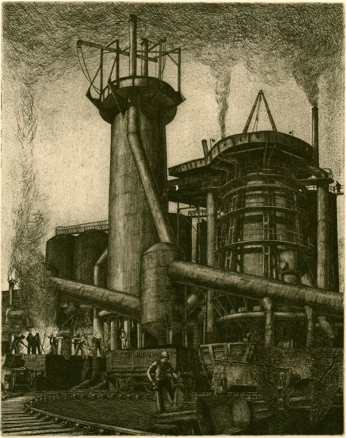 Mostyn Ironworks, circa 1930 - Modern British Art Gallery