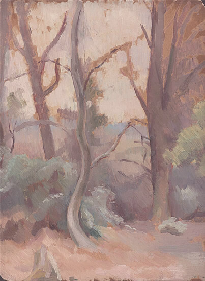 Plein air scetch of trees, c.1925 - Modern British Art Gallery