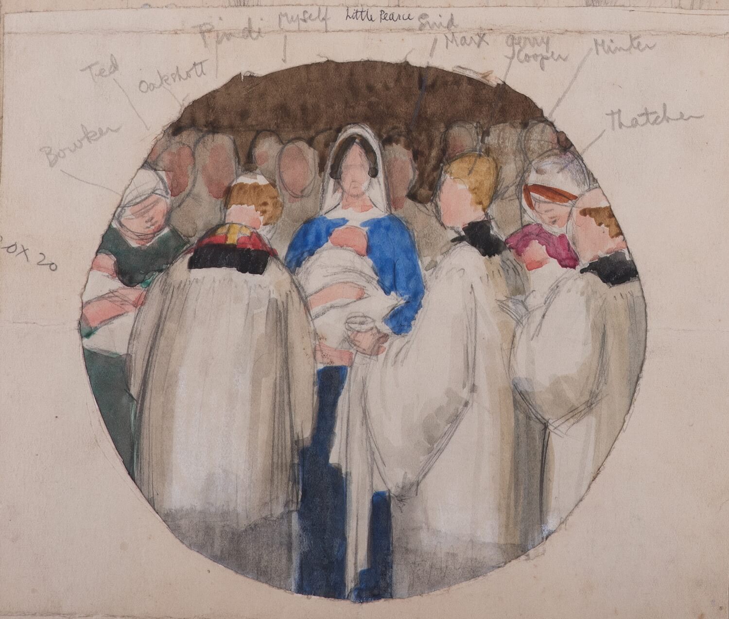 Study for Baptising Little Pearce, 1923 - Modern British Art Gallery
