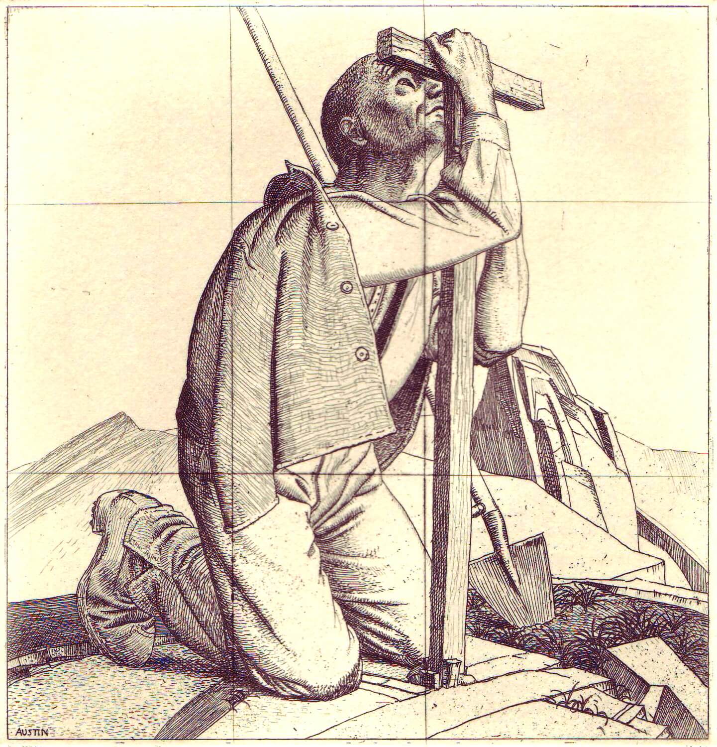 Man with a Cross - Modern British Art Gallery