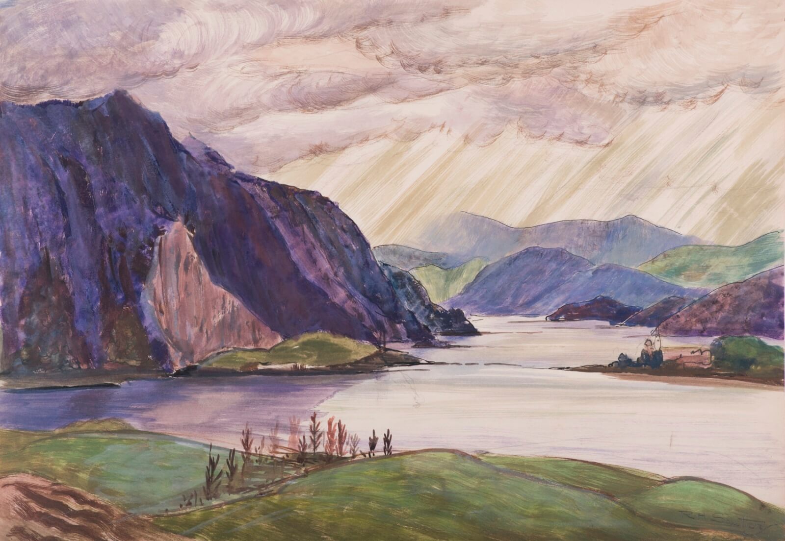 Loch Etive and The Great Bonawe Quarries, 1954 - Modern British Art Gallery