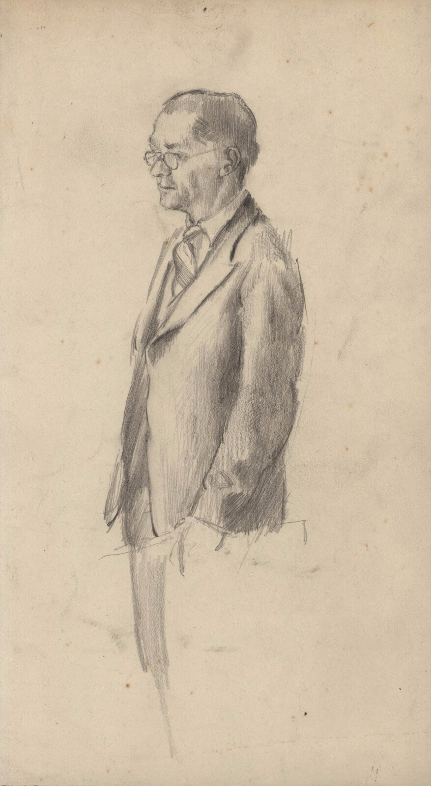 Portrait of Campbell Dodgson, standing - Modern British Art Gallery