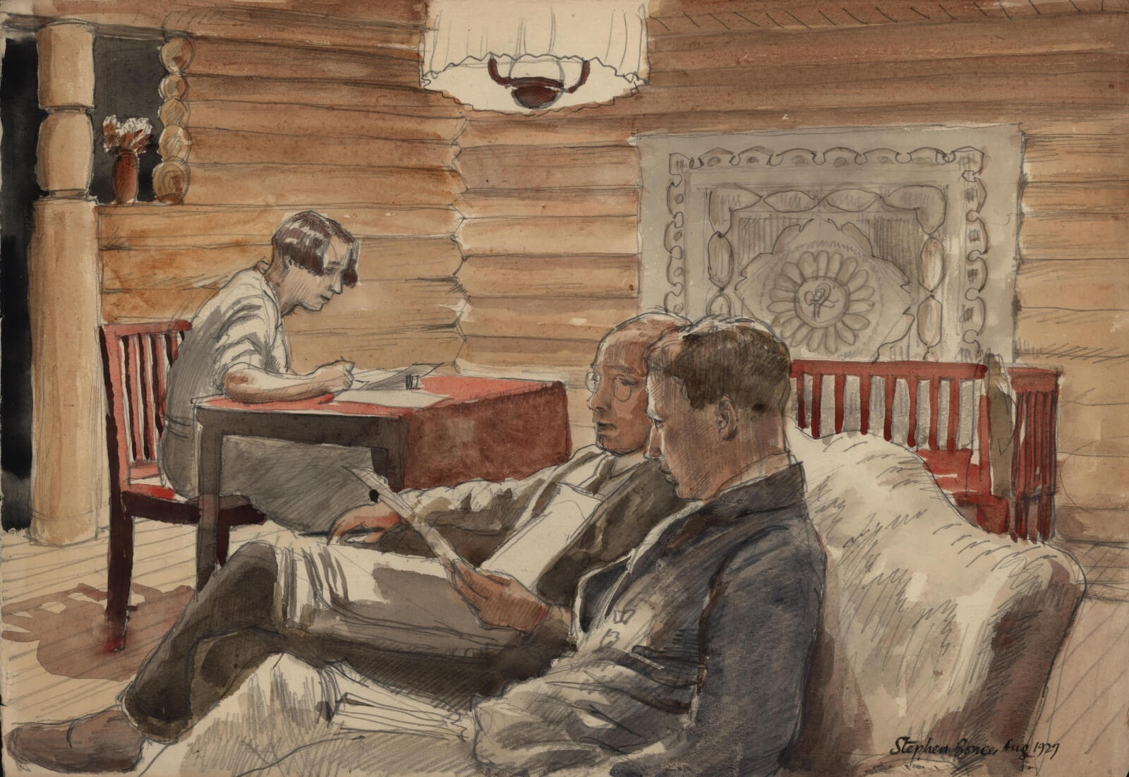 Swedish conversation piece, August 1929 - Modern British Art Gallery