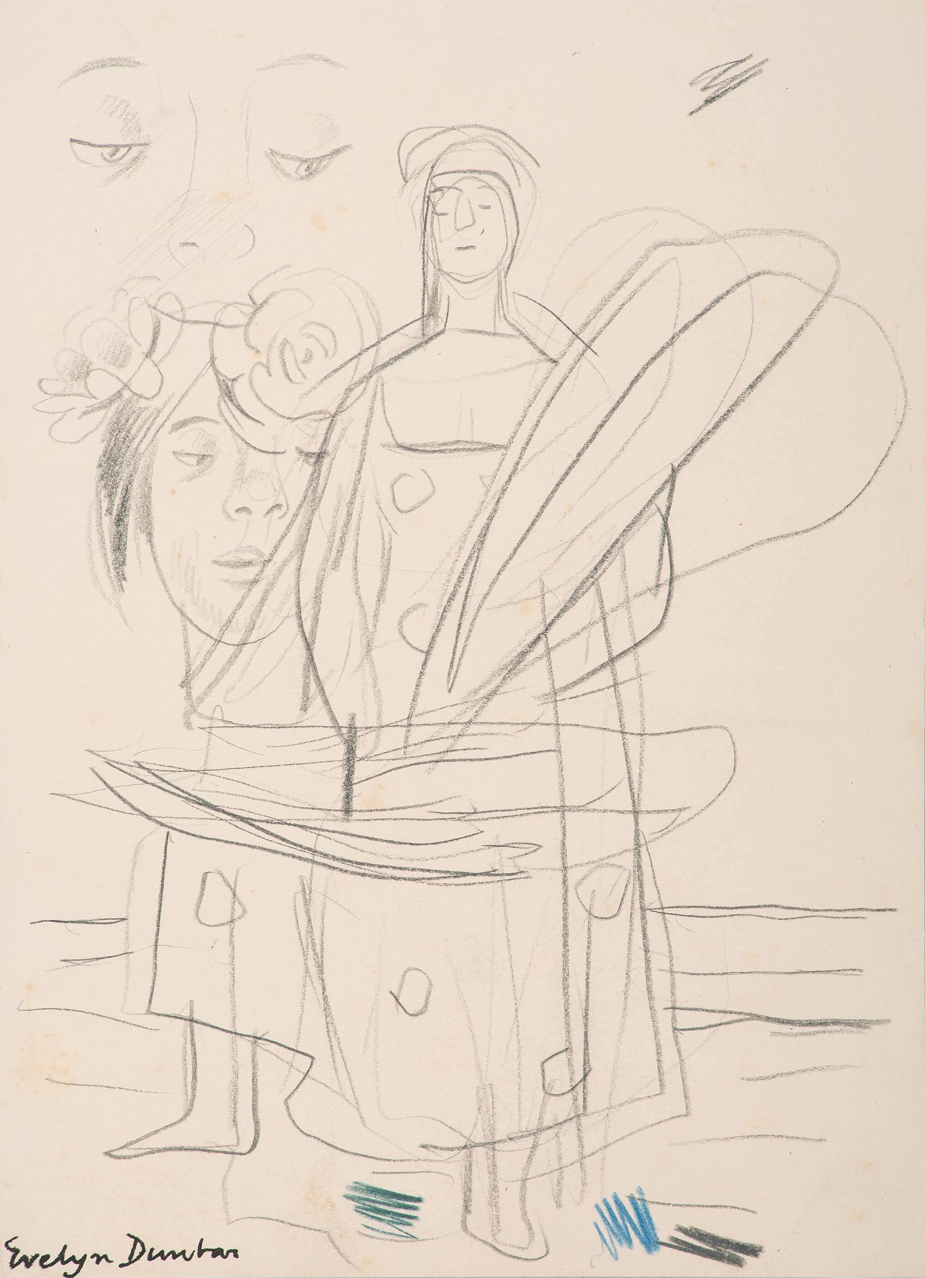 Study for allegorical figure - Modern British Art Gallery