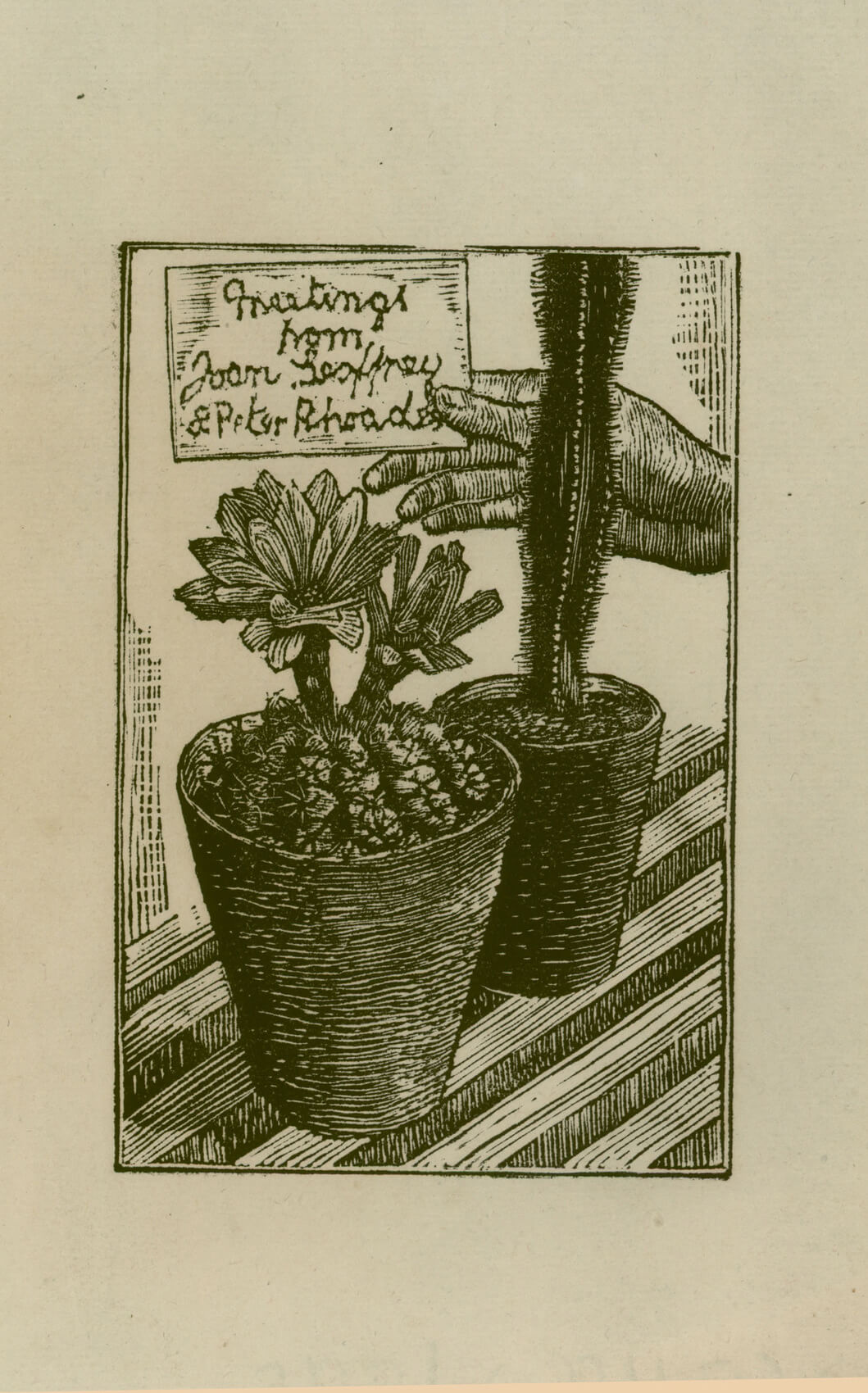 Greetings from Joan, Geoffrey & Peter Rhoades - Modern British Art Gallery