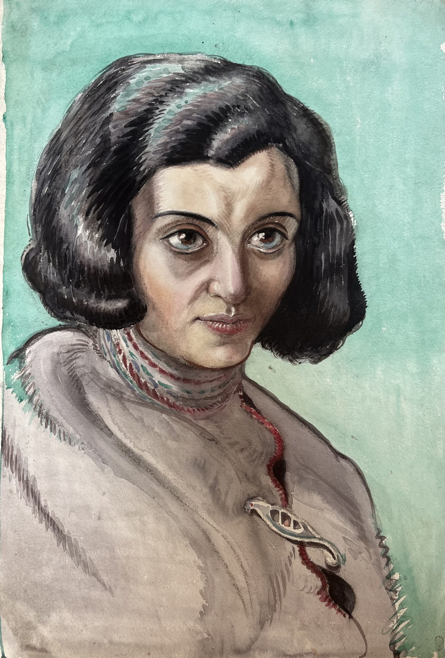 Unidentified Woman with Parrot Brooch, c. 1927 - Modern British Art Gallery