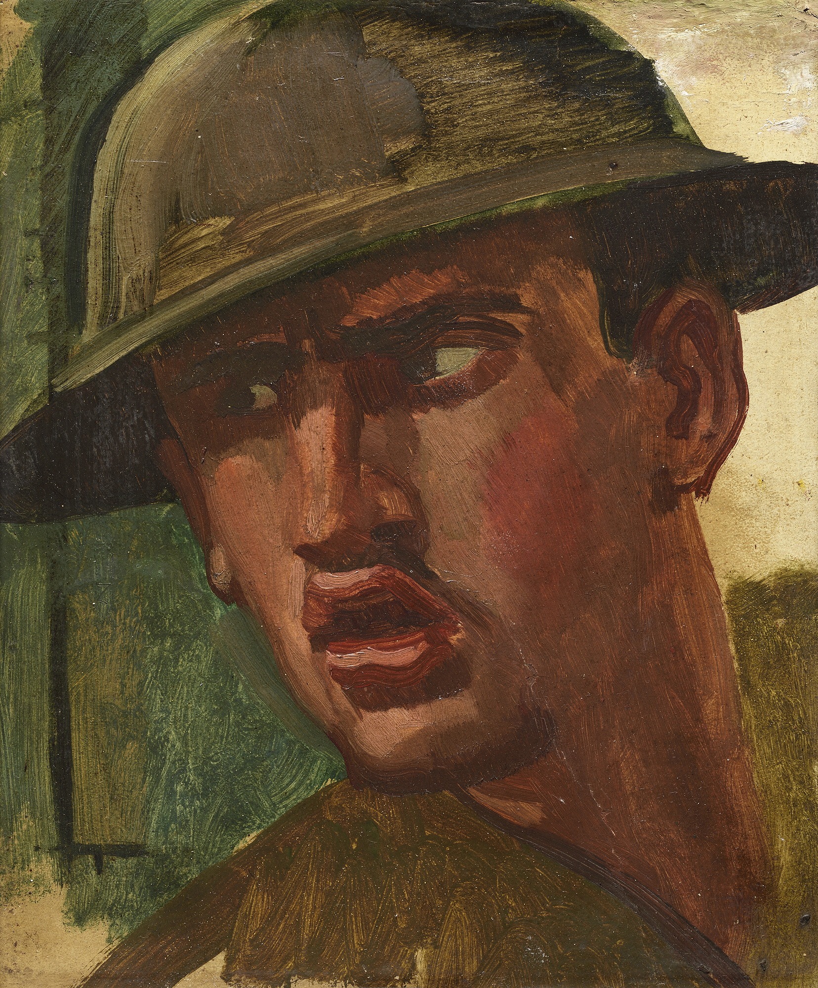Study for Heavy Artillery; Portrait of a Forward Observing Officer ...